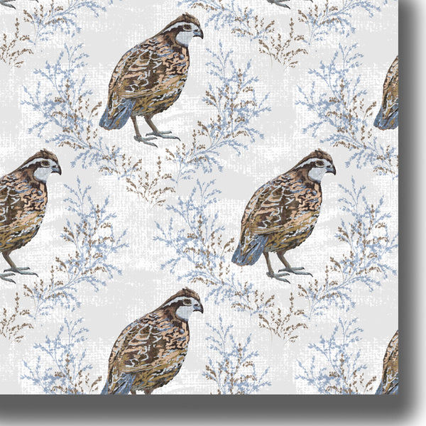 *New* Bob Quail-White (fabric) - Amanda Wathen